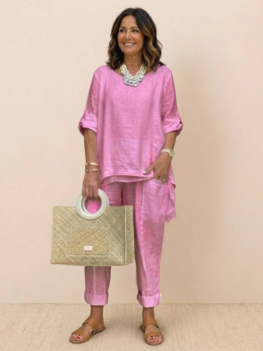 Asymmetrical Two-Piece Trouser Set – North